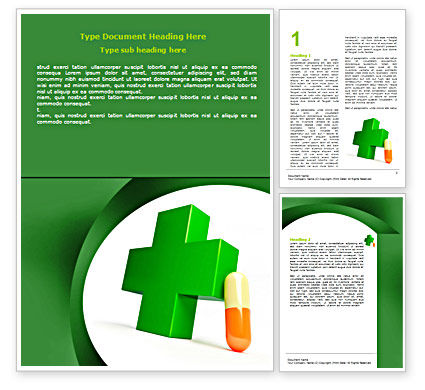 Pharmacy Word Templates Design, Download now | PoweredTemplate.com
