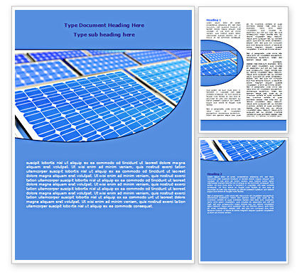 Solar Batteries Word Template 07407 | PoweredTemplate.com