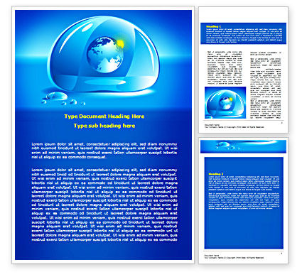 Water Word Templates Design, Download now | PoweredTemplate.com