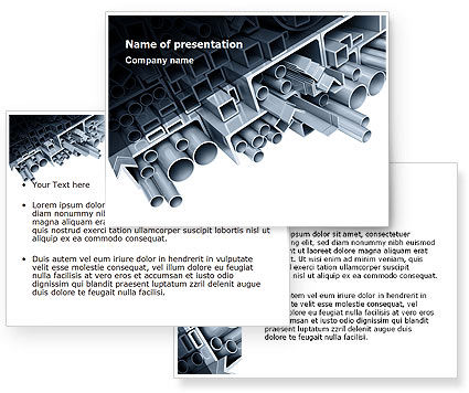 Steel Pipes PowerPoint Template - PoweredTemplate.com | 3 Backgrounds ...