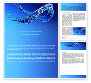 Blue Water Flyer Template, Background in Microsoft Word, Publisher and ...