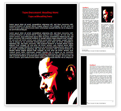 Barack Obama Word Template 07556 | PoweredTemplate.com