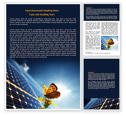 Plantilla de Word - energía solar | 07566 | PoweredTemplate.com