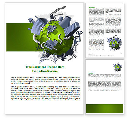 Plantilla de Word - control de polución | 07574 | PoweredTemplate.com