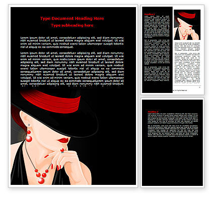 Fashionable Lady Word Template 07693 | PoweredTemplate.com