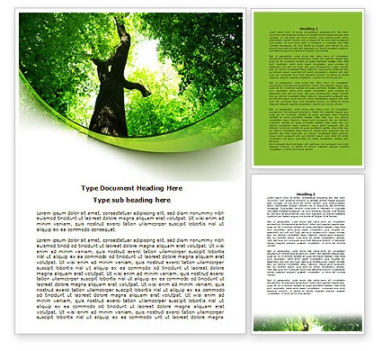 High Tree Word Template 07704 | PoweredTemplate.com