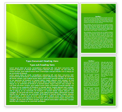 Green Color Word Templates Design, Download now | PoweredTemplate.com