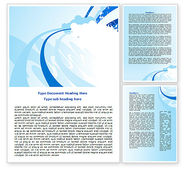 Blue Cloud Abstract Word Template 07790 | PoweredTemplate.com