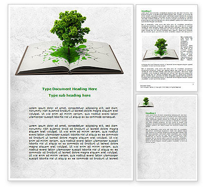 Plantilla de Word - árbol del conocimiento | 07833 | PoweredTemplate.com