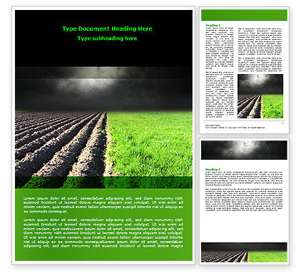 Plough Land Word Template 07850 | PoweredTemplate.com