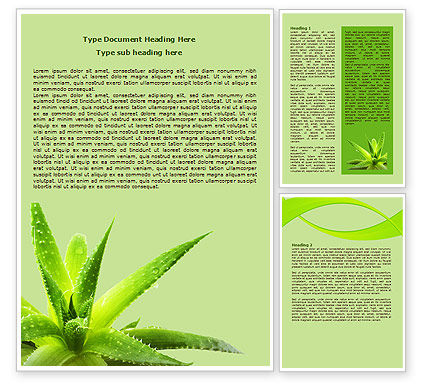 Aloe Word Template 07880 | PoweredTemplate.com