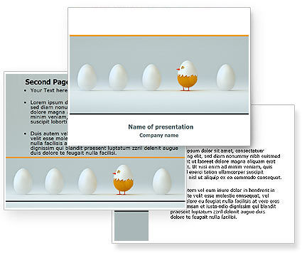 Hatched Chicken PowerPoint Template - PoweredTemplate.com | 3 ...