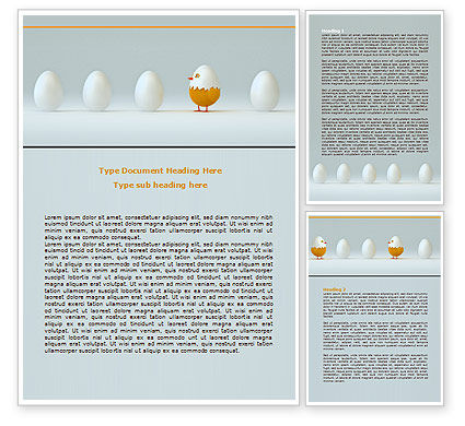 Plantilla de Word - pollo sombreado | 07882 | PoweredTemplate.com