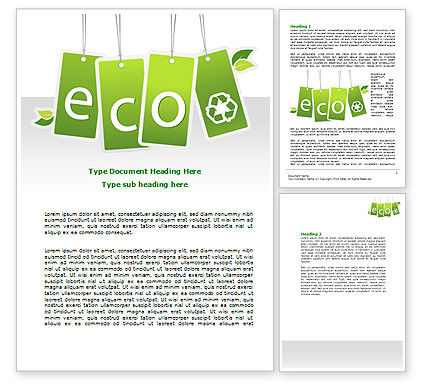 Plantilla de Word - eco signo | 07883 | PoweredTemplate.com