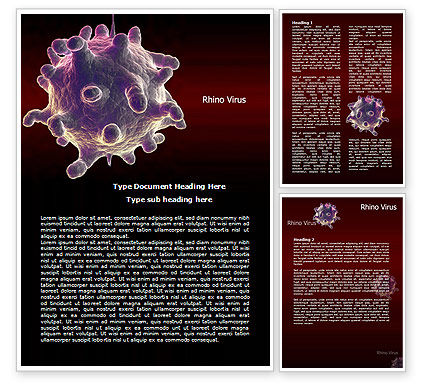 Plantilla de Word - virus biológico | 07899 | PoweredTemplate.com