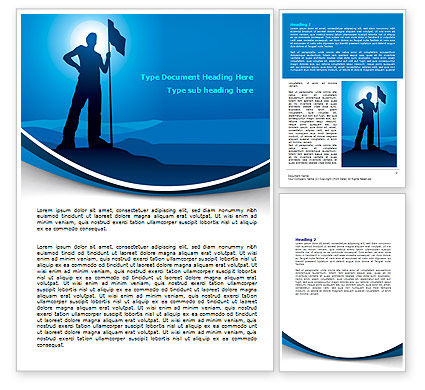 Conqueror Word Template 07901 | PoweredTemplate.com