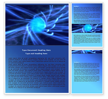 Nucleus Physics Word Templates Design, Download now | PoweredTemplate.com