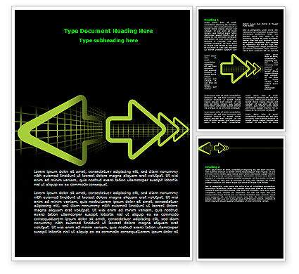 Pointing Arrows Word Template 07941 | PoweredTemplate.com
