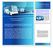 Coach Bus PowerPoint Template, Backgrounds | 08005 | PoweredTemplate.com