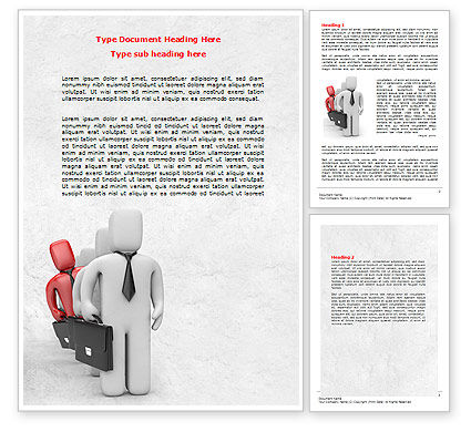 Business Queue Word Template 08006 | PoweredTemplate.com