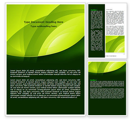 Templat Word Tema Hijau Kuning | 08016 | PoweredTemplate.com