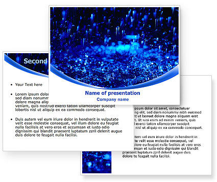 Falling Rain PowerPoint Template - PoweredTemplate.com | 3 Backgrounds ...