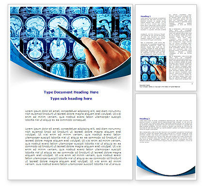 Brain MRI Scan Word Template 08061 | PoweredTemplate.com