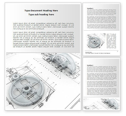 Engineering Word Templates Design, Download now | PoweredTemplate.com