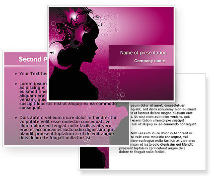 Woman PowerPoint Template - PoweredTemplate.com | 08123 | 3 Backgrounds ...