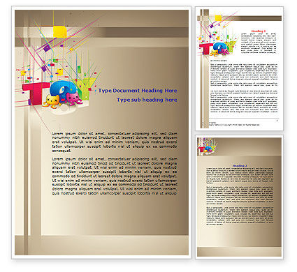 Plantilla de Word - tema de juguete | 08129 | PoweredTemplate.com