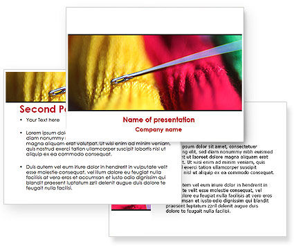 Free Threads and Needle PowerPoint Template - PoweredTemplate.com | 3 ...