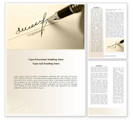 Signature Word Templates Design, Download now | PoweredTemplate.com