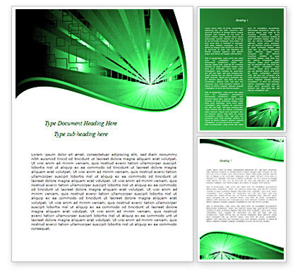 Green Color Word Templates Design, Download now | PoweredTemplate.com
