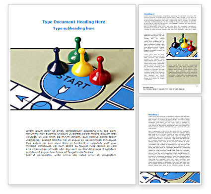 New Board Game Word Template 08226 | PoweredTemplate.com