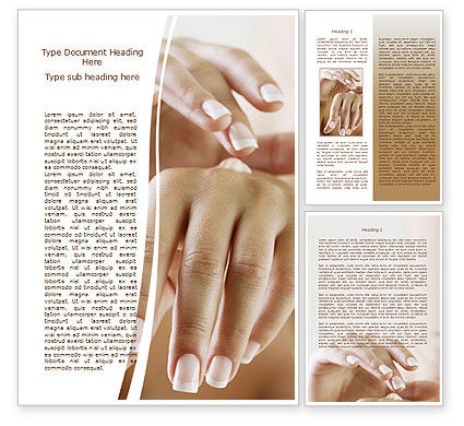 Plantilla de Word - crema de manos | 08230 | PoweredTemplate.com