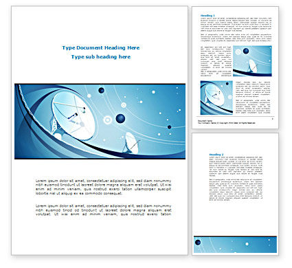 Parabolic Antennas On Masts Word Template 08348 | PoweredTemplate.com