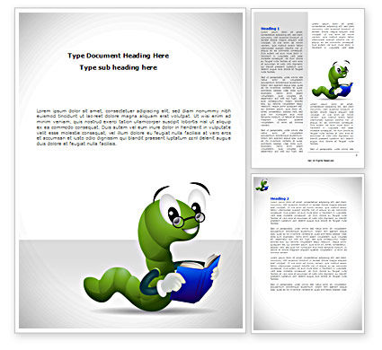 Smart Worm PowerPoint Template, Backgrounds | 08373 | PoweredTemplate.com