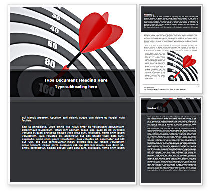 Bullseye Word Template 08389 | PoweredTemplate.com