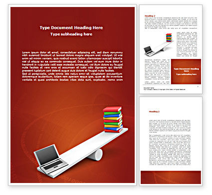 Computer Textbook Word Templates Design, Download now | PoweredTemplate.com
