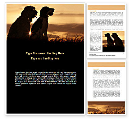 Perro Word Templates Diseño, Descargar ahora | PoweredTemplate.com