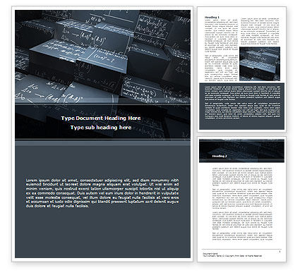 Complex Calculations Word Template 08624 | PoweredTemplate.com