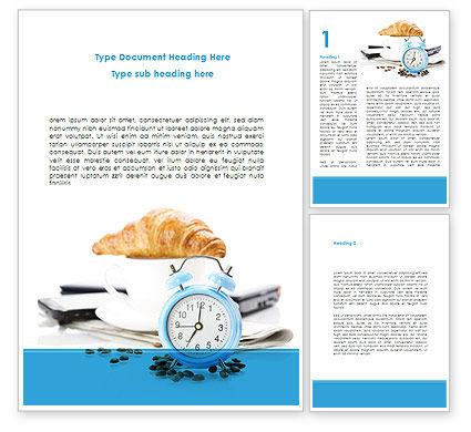 Alarm Clock Word Templates Design, Download now | PoweredTemplate.com