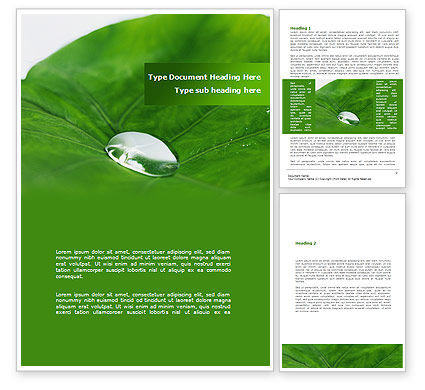 Morning Dew Word Template 08648 | PoweredTemplate.com