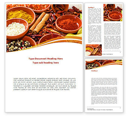 Spices Word Templates Design, Download now | PoweredTemplate.com