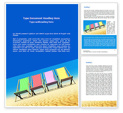 Beach Word Templates Design, Download now | PoweredTemplate.com