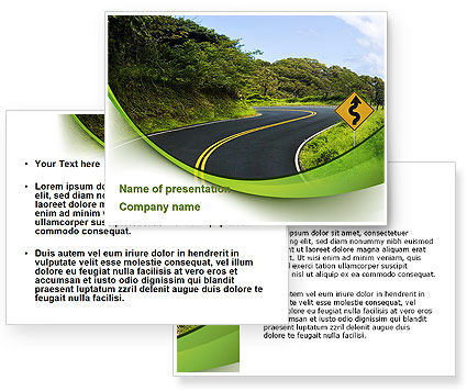 Long And Winding Road PowerPoint Template - PoweredTemplate.com | 3 ...