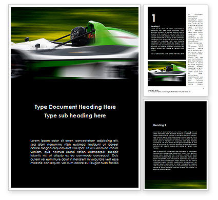 Formula One Pilot Word Template 08982 | PoweredTemplate.com