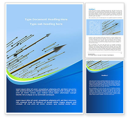 Flying Arrows Word Template 09057 | PoweredTemplate.com