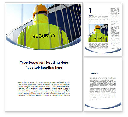 Security Guard Word Templates Design, Download now | PoweredTemplate.com