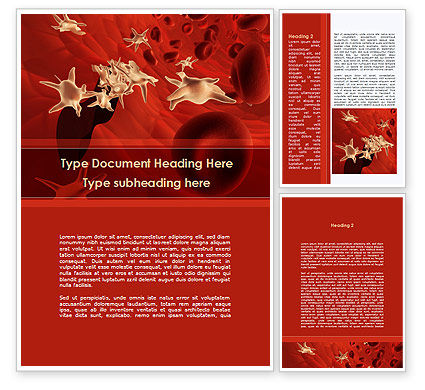 Blood and Virus Word Template 09126 | PoweredTemplate.com